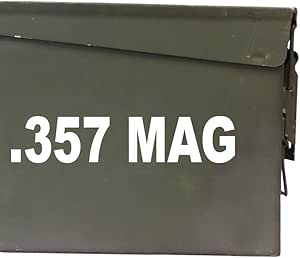 Amazon.com: FGD 357 Mag Ammo Box Decal Sticker Label Set Two 6.5"x 1.5 ...