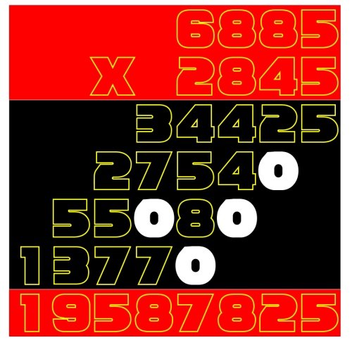 Color Multiplication: 6885 x 7845 to 7692 x 5897 (Homeschool Workbook ...