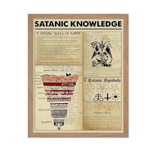 Amazon.com: Monem Art Satanic Knowledge Poster - Infographic Print ...