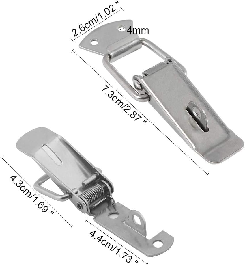 KINDPMA 8 Sets Toggle Latch Stainless Steel Spring Toggle Loaded Latch ...