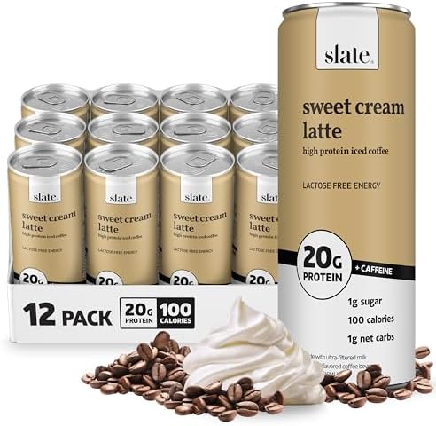 Amazon.com : Slate Milk - High Protein Iced Coffee - Sweet Cream Latte ...
