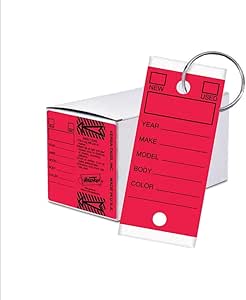 Amazon.com : Red Premium Genuine Versa Car Key Tags for Auto Car Truck ...