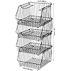 Amazon.com - Wire Baskets For Storage, 4 Tier Basket Stand, (11.8"x11.8 ...