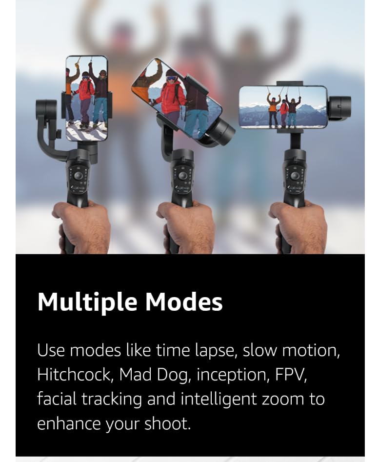 Amazon Basics Handheld Gimbal Stabiliser with 3-Axis Feature and Tripod ...