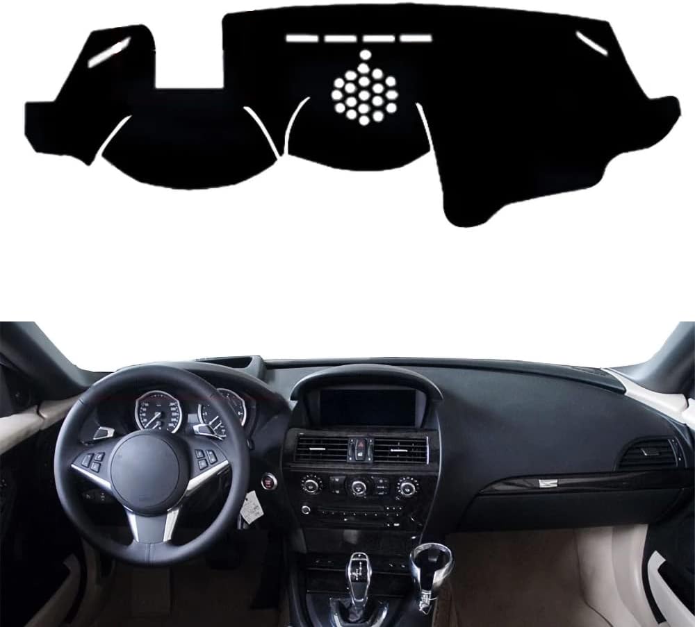 Amazon.com: YNWON Black Flannel Car Dashboard Mat Cover Compatible with ...