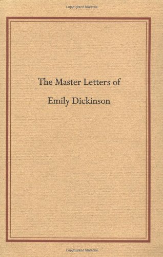 Master Letters of Emily Dickinson: Franklin, R.: 9781558491557: Amazon ...