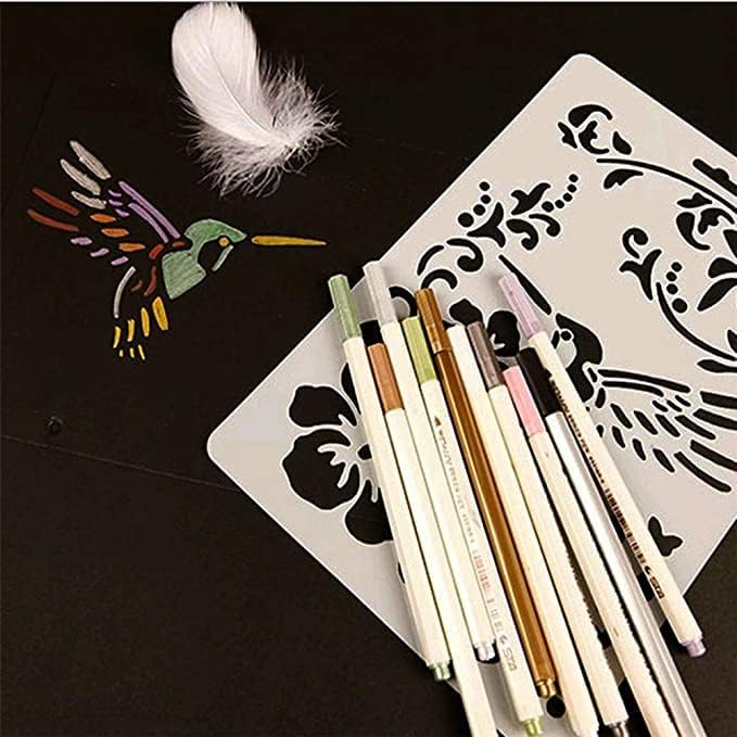 SANBRO 12 PCS Colourful Children Drawing Painting Stencils, Craft ...