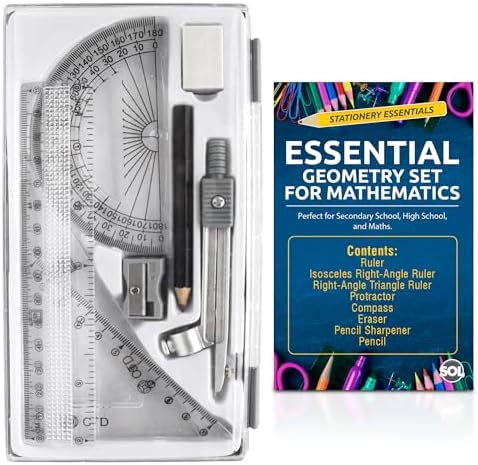 SOL 8-Piece Geometry Sets for Secondary School for Mathematics ...
