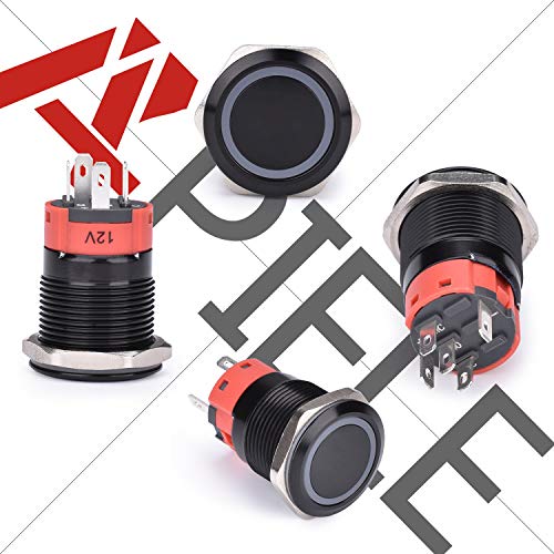 Snapklik.com : Latching Push Button Switch 19mm - APIELE- 12V- 24V DC ...