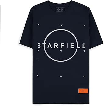 Amazon.com: Starfield Cosmic Perspective Men's T-Shirt Blue Bethesda ...