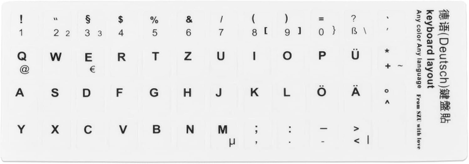 Amazon.com: Keyboard Stickers Replacement Alphabet Layout Keyboard ...