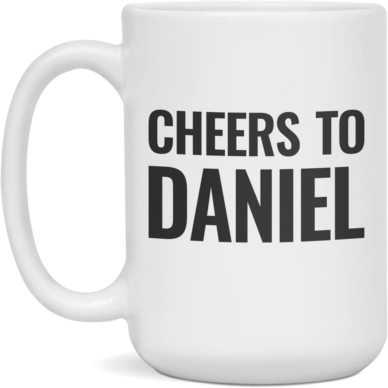 Amazon.com: Cheers to Daniel Ceramic Coffee Mug, 15-Ounce White : Home ...