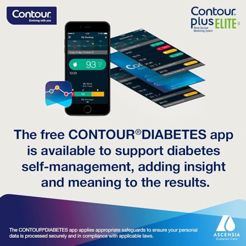 Contour Plus Elite Blood Glucose Monitoring System (Glucometer with ...