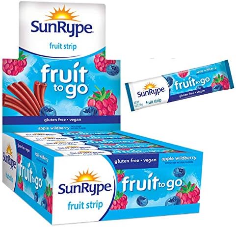 Amazon.com: SunRype Fruit Snacks Apple Wildberry Fruit to Go Strips ...