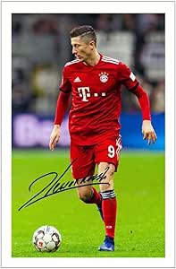 Amazon.com: Robert Lewandowski Signed 12x8 Inch Photo Print Pre Printed ...