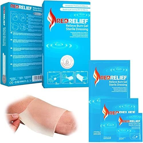 (BOX OF 10) First Aid Burn Gel Dressing 10cm x 10cm Medium Size ...