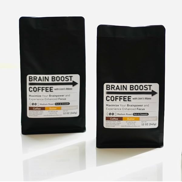 Mushroom Brain Boost Coffee with Lion's Mane, Butter, MCT, Energy ...