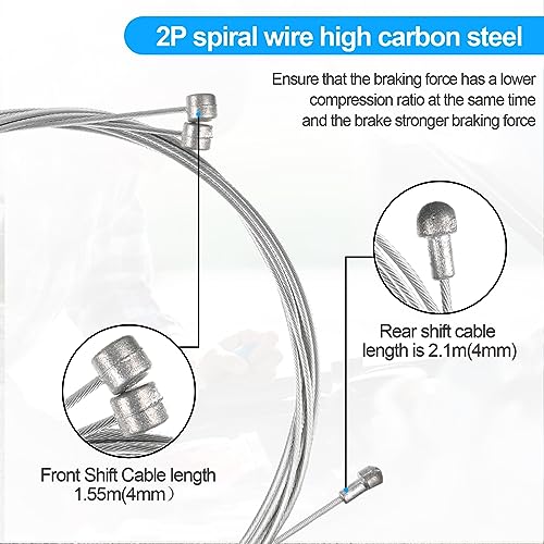 Bike Gear Cable Housing White Road,Bicycle Gear Cable Kit Gear Bicycle ...