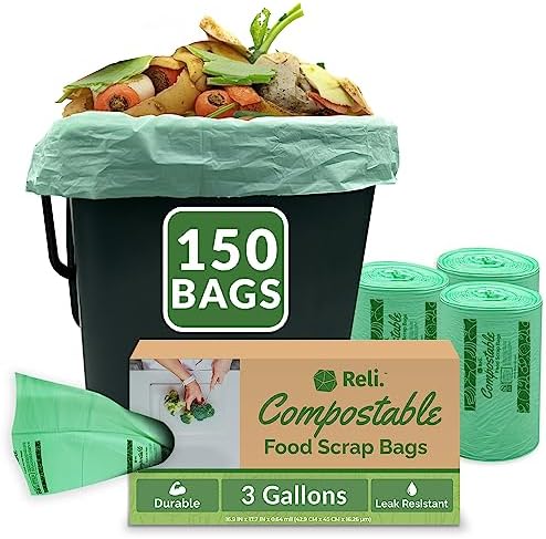 Amazon.com: BioBag (USA), The Original Compostable Bag, 3 Gallon, 100 ...