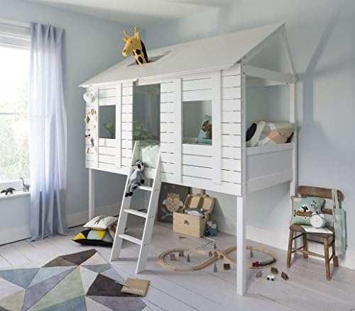 Noa and Nani Christopher Treehouse Midsleeper Bed in Classic White ...