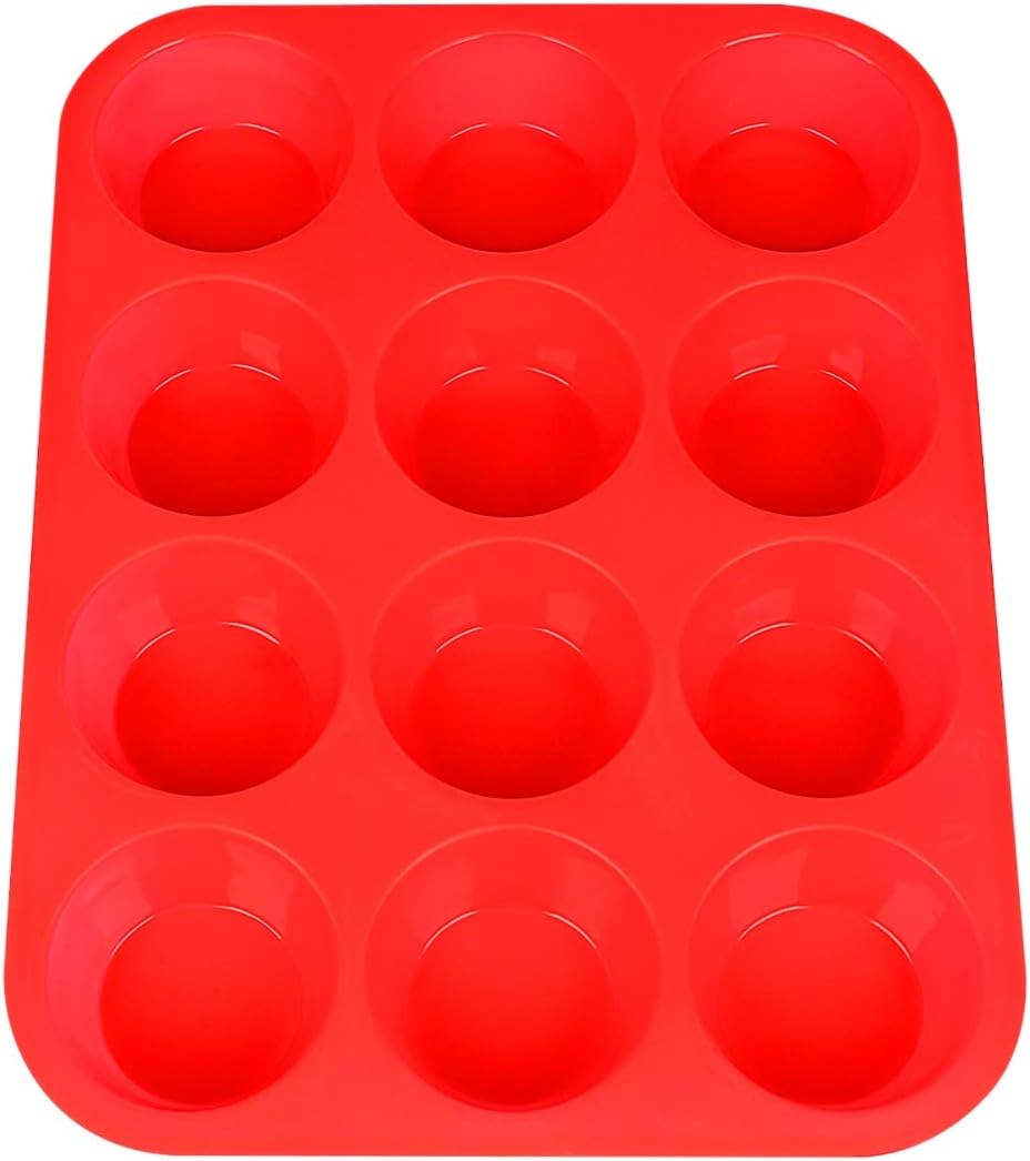 Amazon.com: Silicone Muffin Pan, Silicone Muffin Tin for Cupcake Baking ...