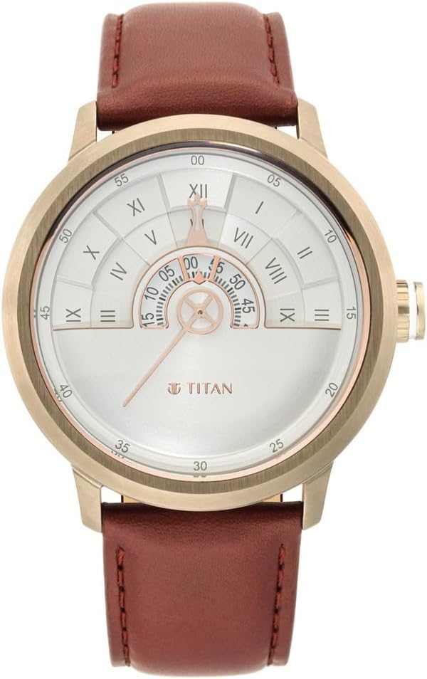 Titan Regalia Grandmaster White Dial Quartz Analog Leather Strap Watch ...