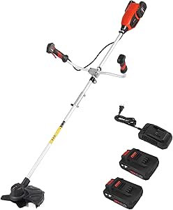 Amazon.com : TOOLSPACE 40V 10/14-inch Cordless Grass Trimmer Weed Eater, 2 in 1 Lightweight Weed ...