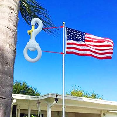 Buy 1 Pair 3 Inch White Rubber Coated Brass Swivel Snap Clips - Heavy ...