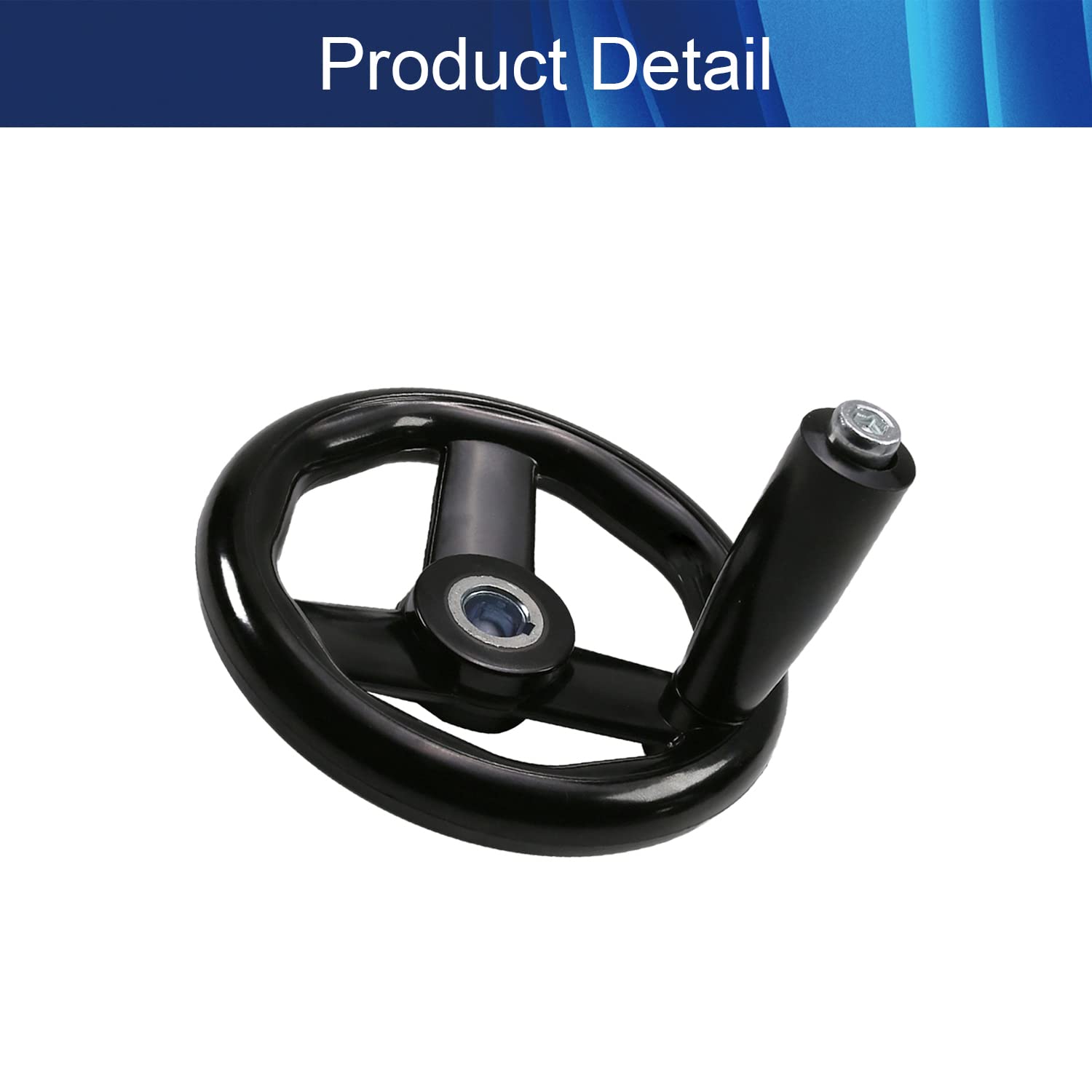 3 Spoke Plastic Handwheel Black 3-Spoke Hand Wheel With Revolving ...