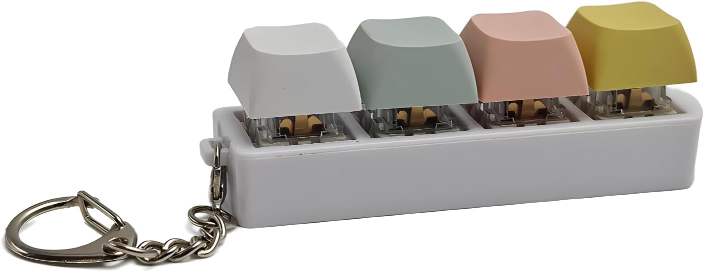 Amazon.com: Keyboard Keychain, Finger Decompression Toy Button ...