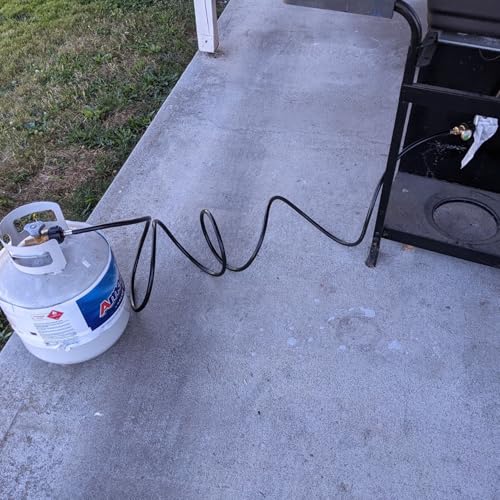 POL to QCC1 Propane Adapter and 8 Feet Propane Tank Extension Hose with ...