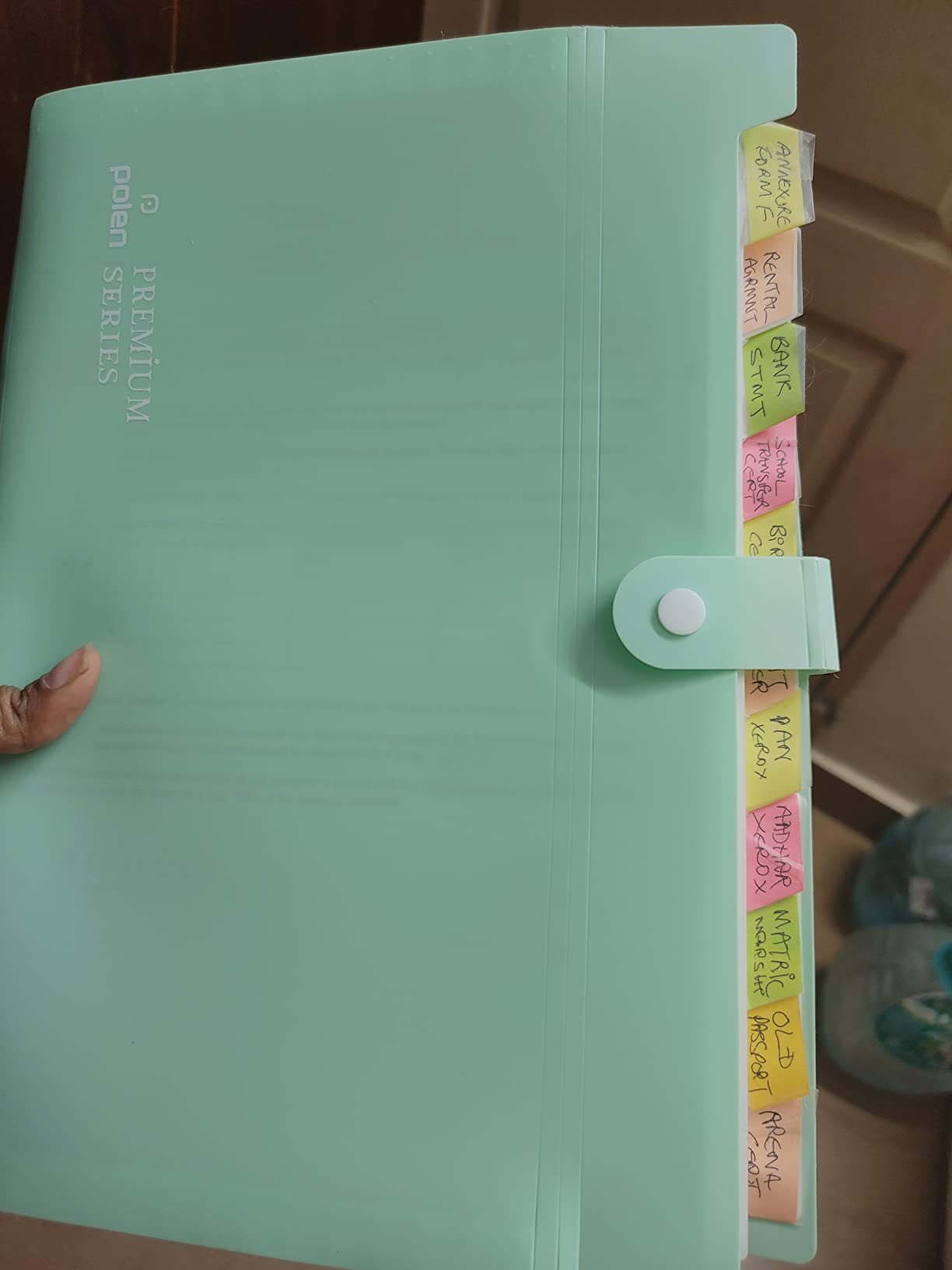 TULMAN A4 Size Expandable 12 Pocket Documents File Folder Organizer ...