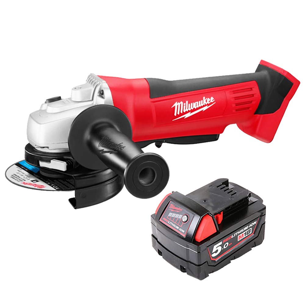 Milwaukee HD18AG 18V Grinder with 1 x 5Ah Battery : Amazon.co.uk: DIY ...