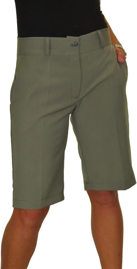 icecoolfashion Ladies Smart Knee Length Shorts - Womens Tailored Day ...