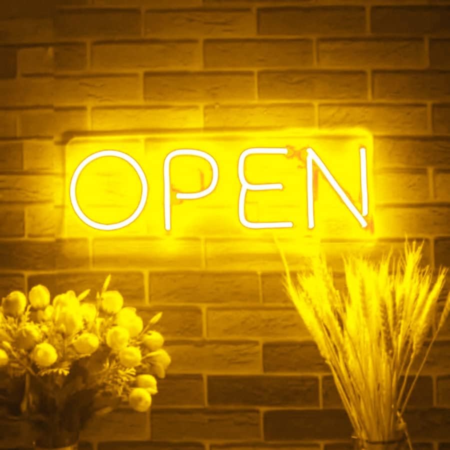 Buy Open Neon Sign/Light (6x12 inches) Neon LED Light, Decorative Light ...