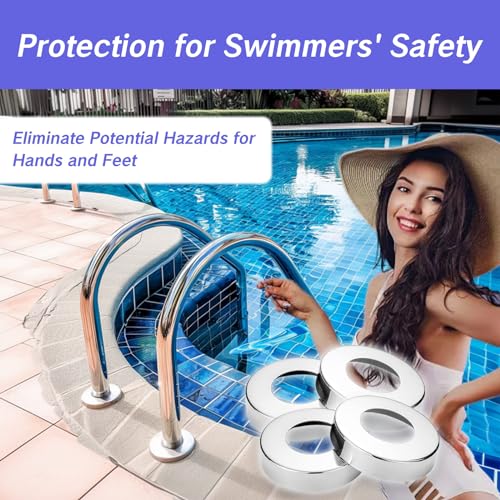 BRBASAP Escutcheon Plates Pool Ladder Stainless Steel Escutcheons Fits ...