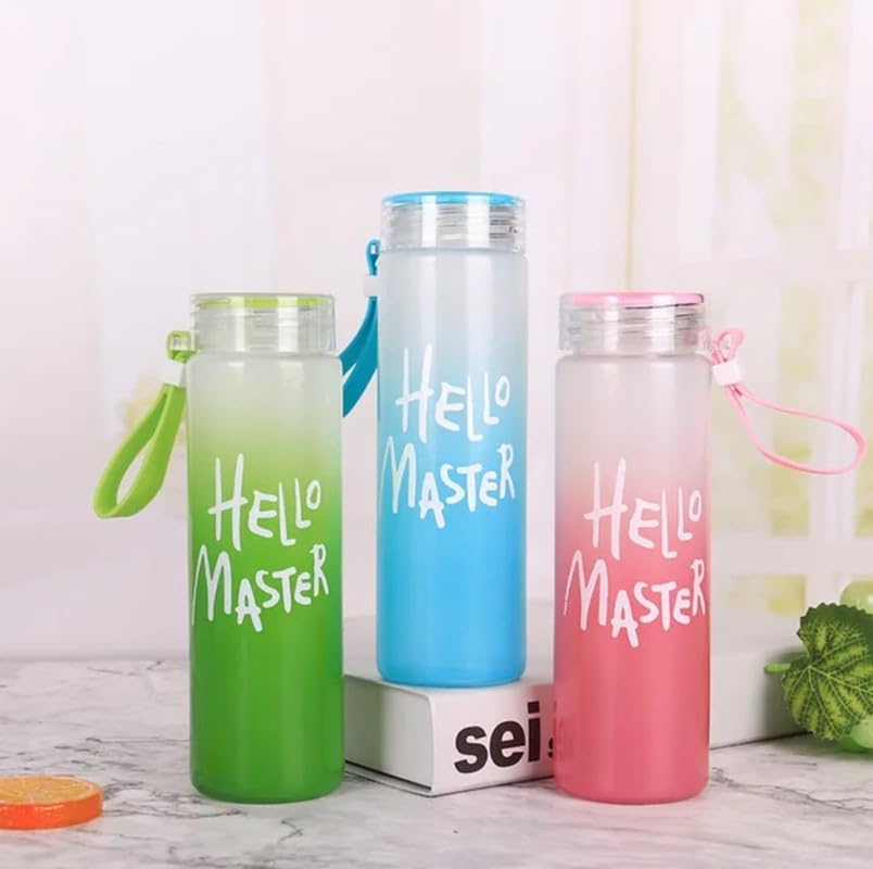 Red-Rubby Hello Master Borosilicate Glass Water Bottle – Transparent ...