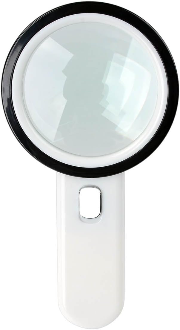 Amazon.com: 12 LED Lighted Magnifier 20X Handheld Reading Loupe ...