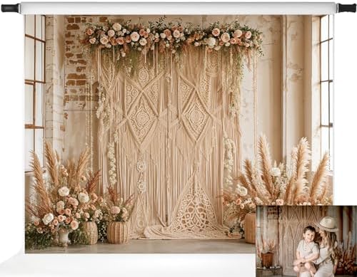 Amazon.com : Kate Boho Backdrop Bohemia Backdrop with Floral Boho ...