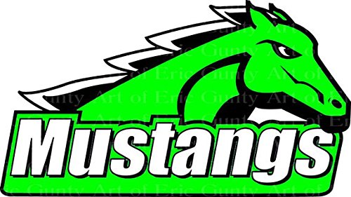 Amazon.com: 1/8 Sheet - Green Mustangs Mascot Birthday - Edible Cake ...