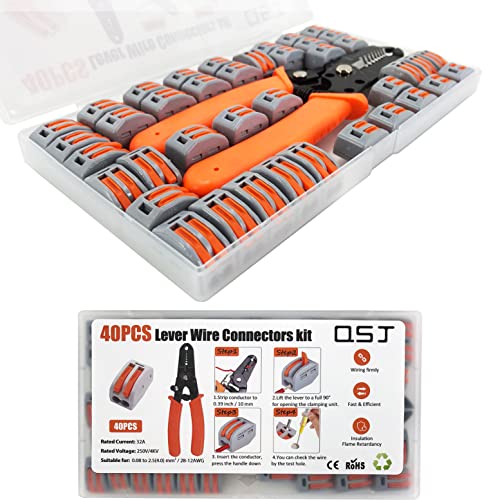 Snapklik.com : 40 Pcs 2 Port Lever Wire Conductor Compact Wire ...
