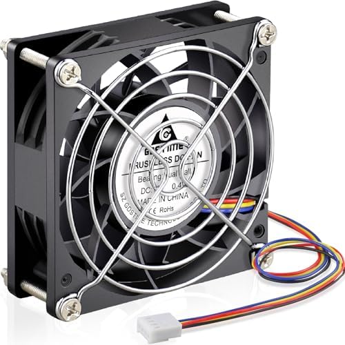 Amazon.com: GDSTIME 80mm PWM Fan, High Speed 12V 4PIN 80mm x 25mm CPU ...