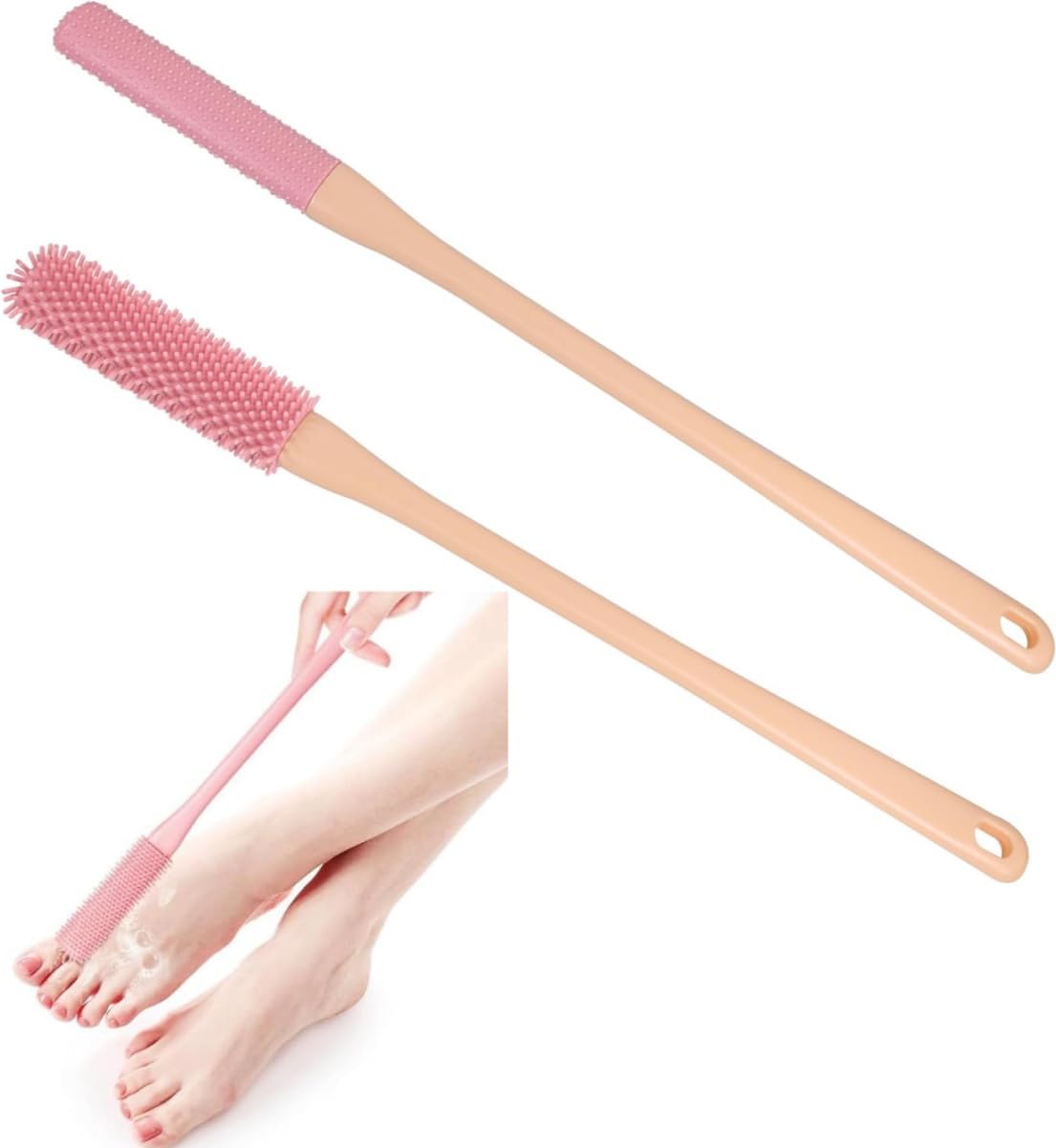 Amazon.com : RLRY Toe Cleaning Brush, Foot Scrubber with 15.7" Long ...