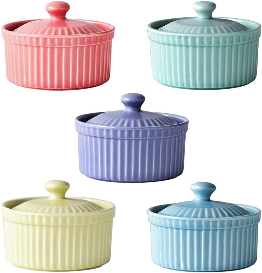 Amazon.com: RHBLME 6 Pack French Onion Soup Bowls, 7 Oz Ramekins Oven ...