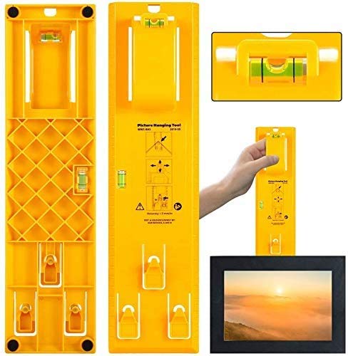 Pofeite Picture Hanging Tool with Level - Easy Frame Hanger - Wall ...