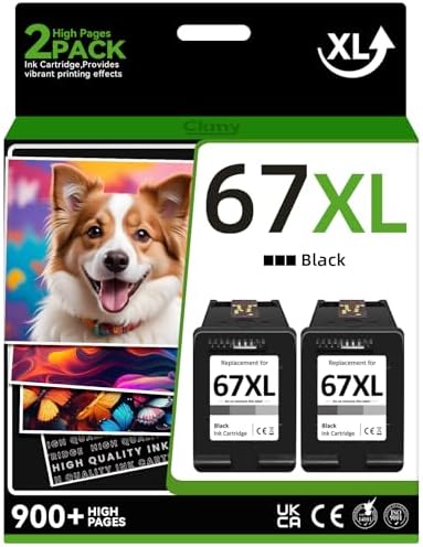 Amazon.com: CKMY 67XL Printer Ink for HP 67XL Ink Cartridge Replacement ...