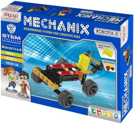 Buy Mechanix Robotix-0 Motorized, 5 Models 84pcs, STEAM Education Toy ...