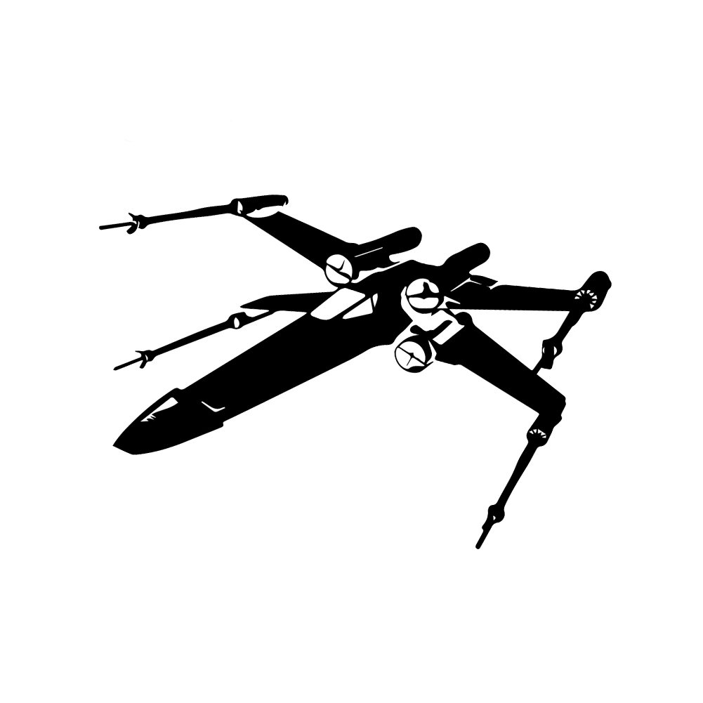 Amazon.com - X-Wing Silhouette 6" Vinyl Sticker Car Decal (6" Black)