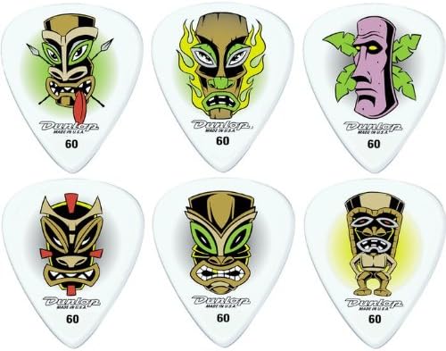 Amazon.com: Dunlop Blackline Tiki Taboo Picks (.60MM 6-Pack) : Musical ...