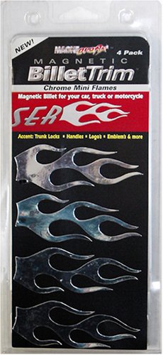 Magnegrafix Mini Flames Chrome Decals, Pack of 4 : Amazon.in: Car ...
